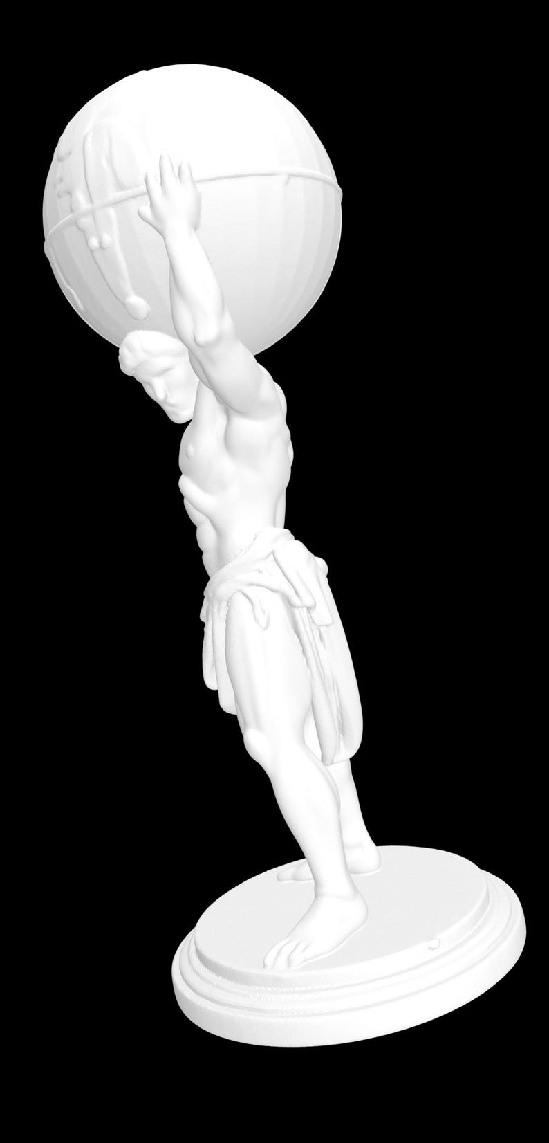 Atlas Statue STL File – Downloadable 3D Print Model | Greek Titan ...