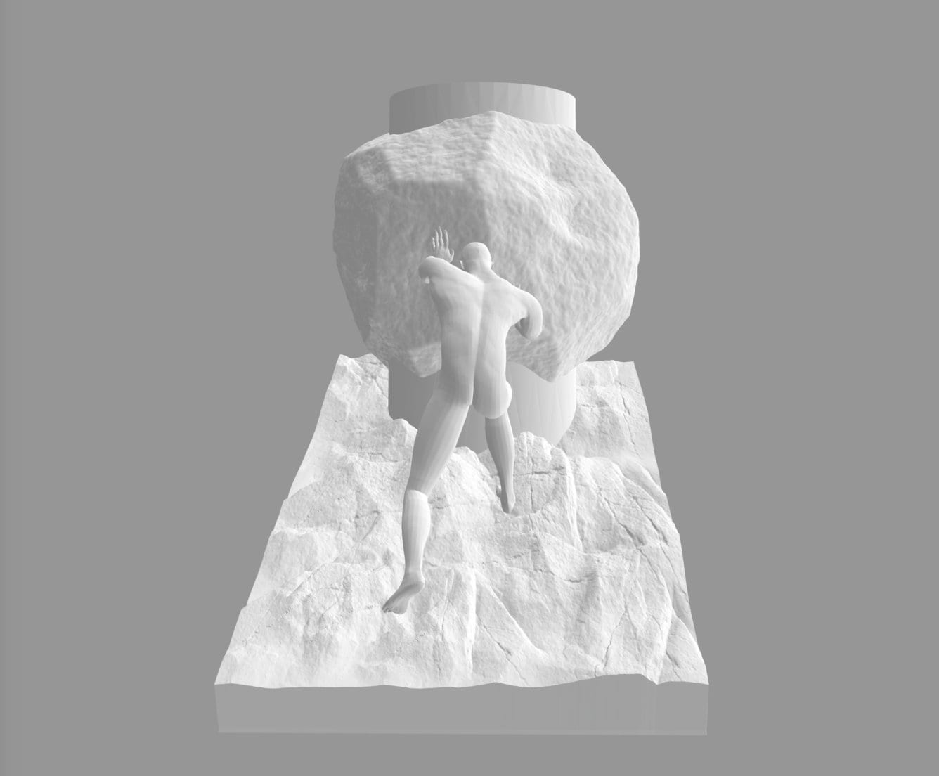 Sisyphus Statue Tabletop Pencil Holder STL File - Etsy