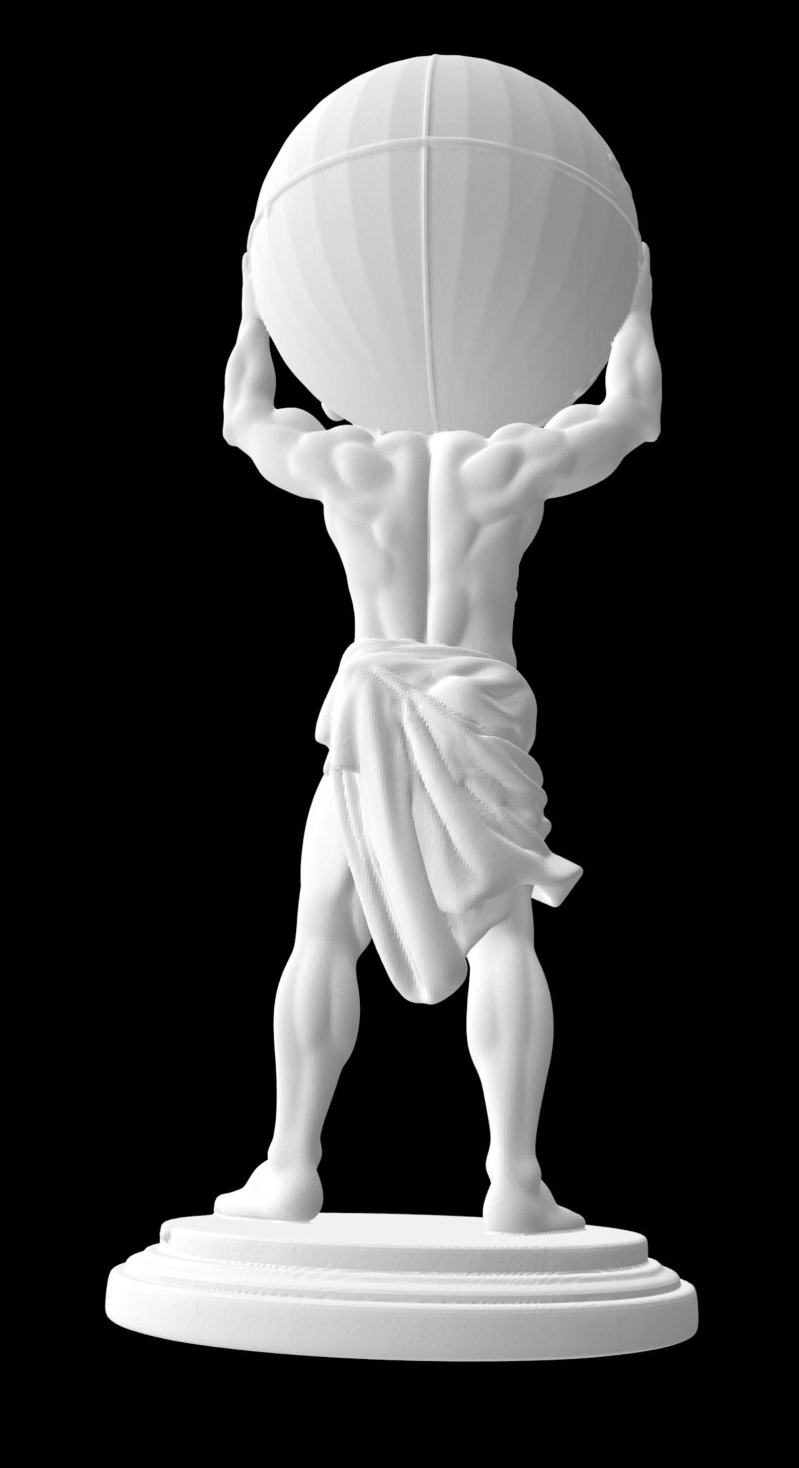 Atlas Statue STL File – Downloadable 3D Print Model | Greek Titan ...