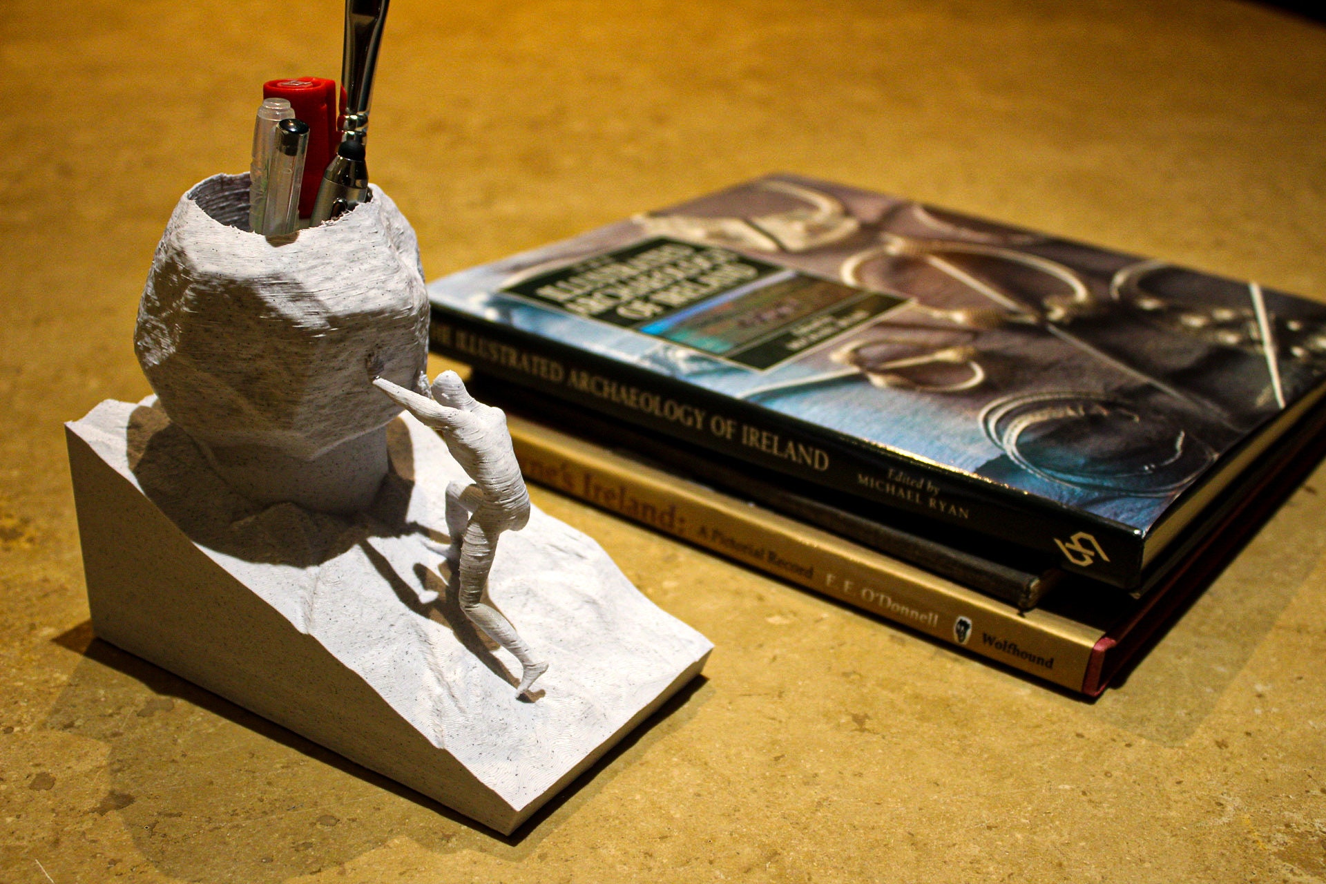Sisyphus Statue Tabletop Pencil Holder STL File - Etsy