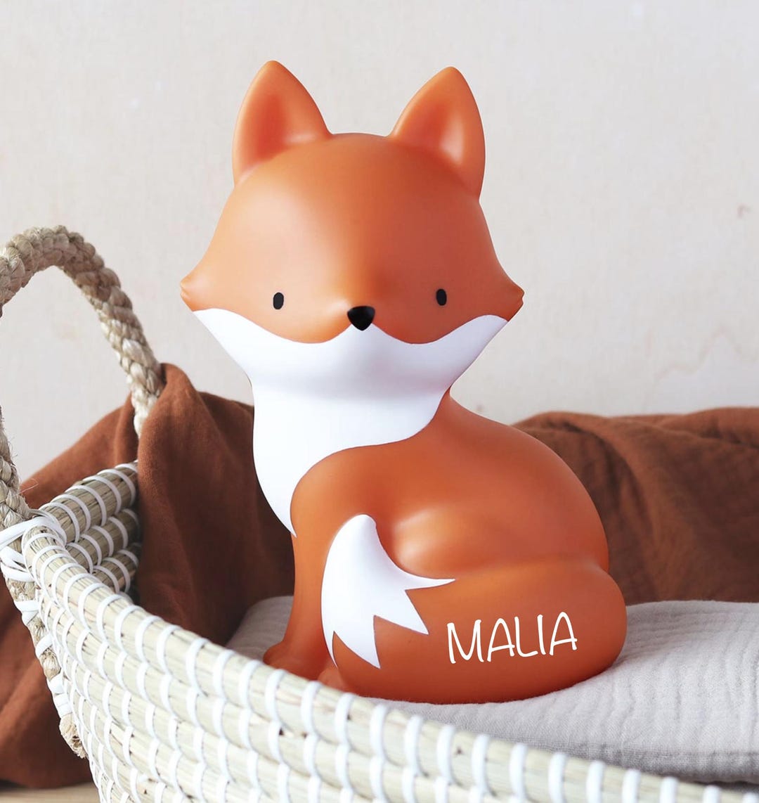 Personalized Fox Money Box - Nursery | Christening | Birthday ...