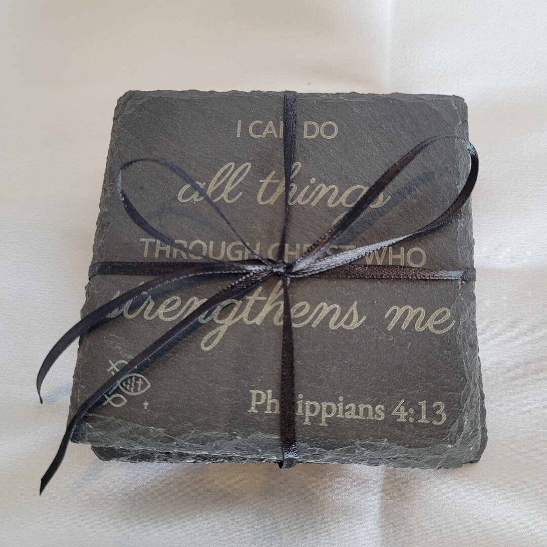 Faith Slate Coasters - Etsy
