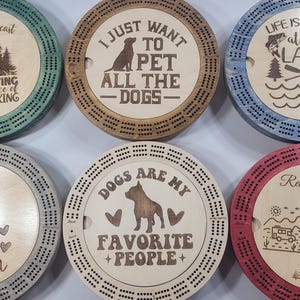 Customizable - Cribbage Board - Round - Etsy