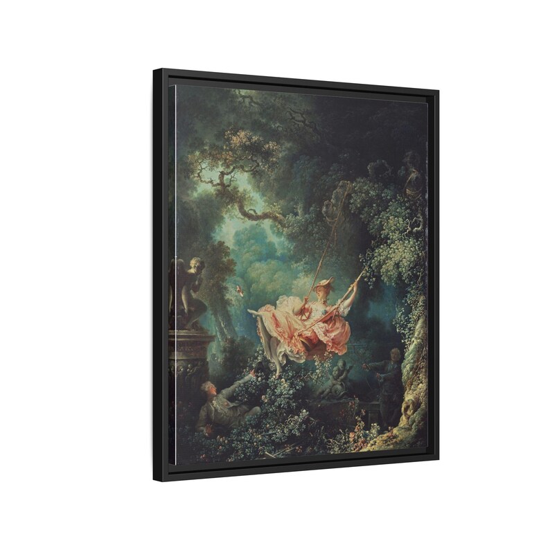 The Swing by Jean-honoré Fragonard - Framed Rococo Fine Art Canvas ...