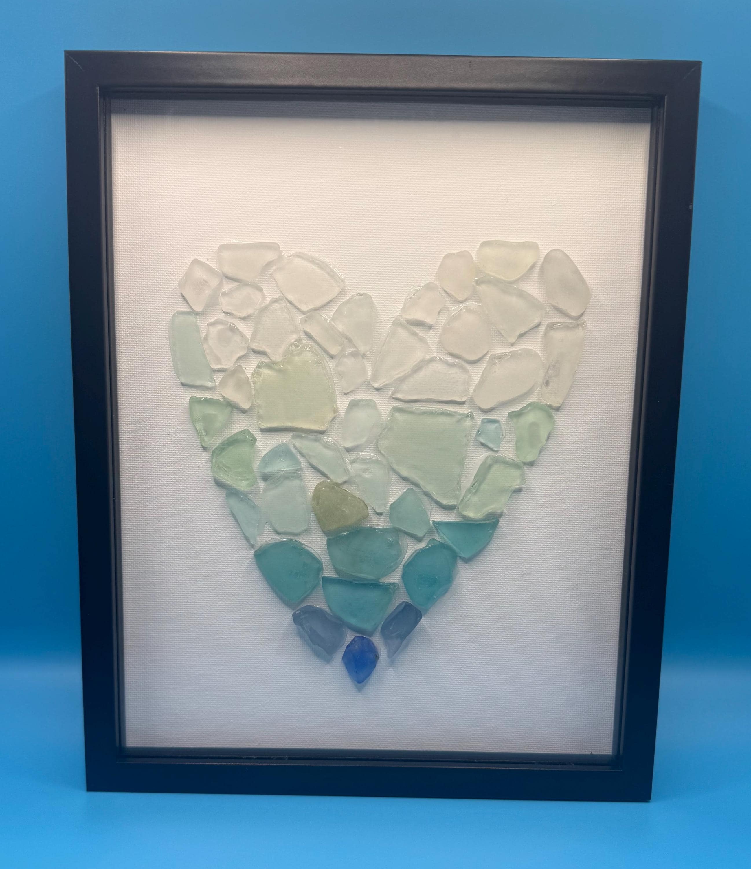 Lake Erie Beach Glass Ombré Heart Wall Art - Etsy