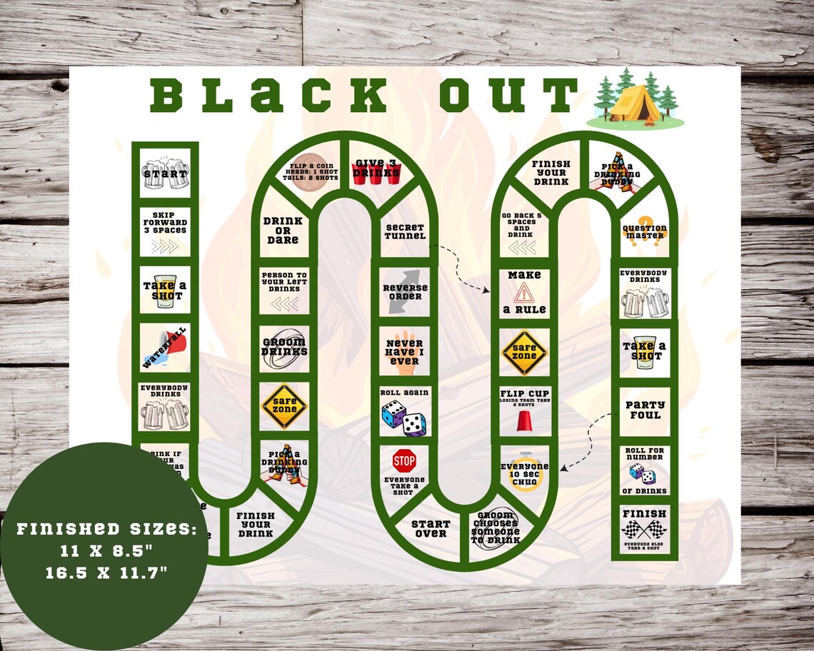 Bachelor Party Games, Camping Themed Bachelor Party, Who Knows the ...