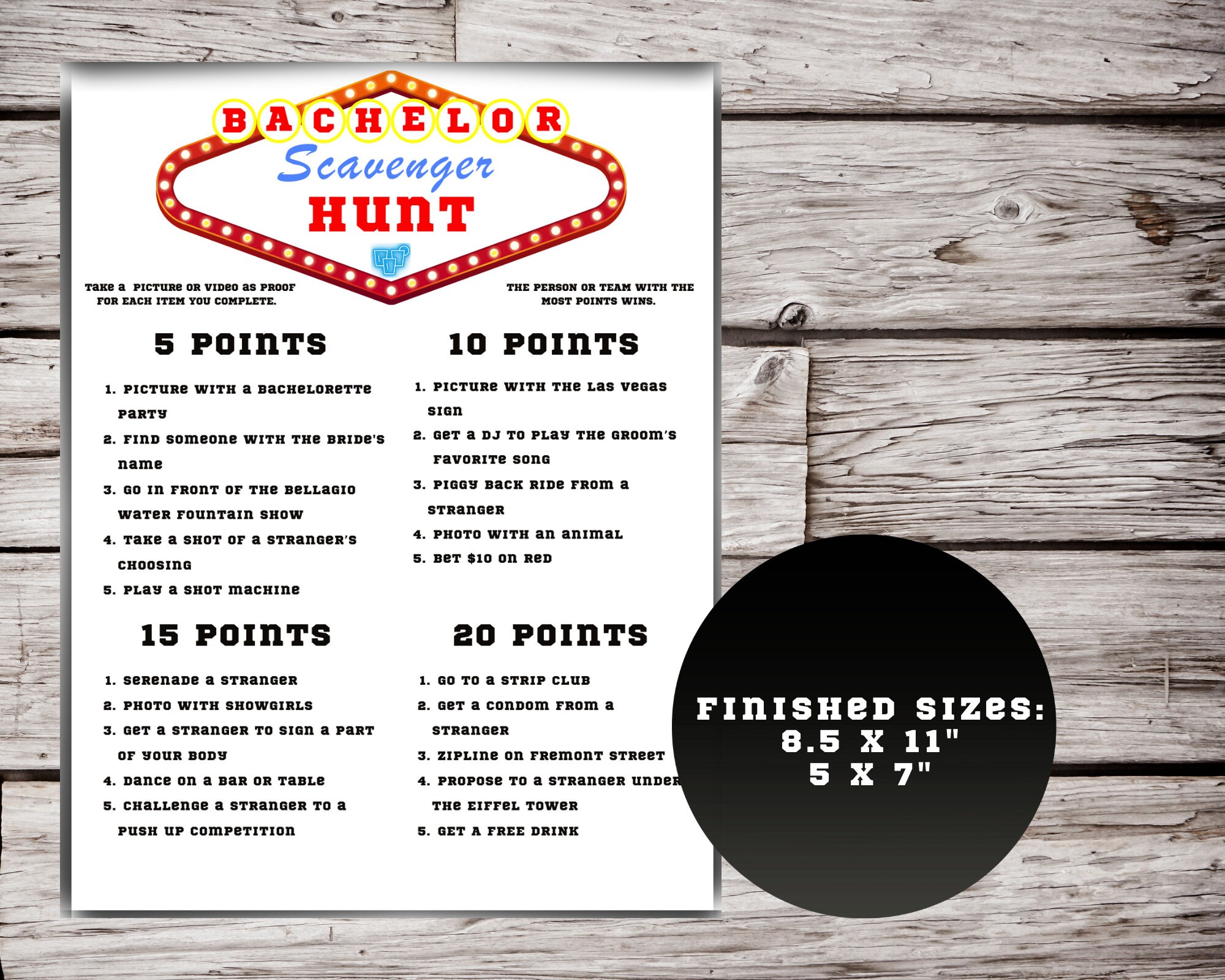 Bachelor Party Games Bundle Pack, Las Vegas Bachelor Party Games ...