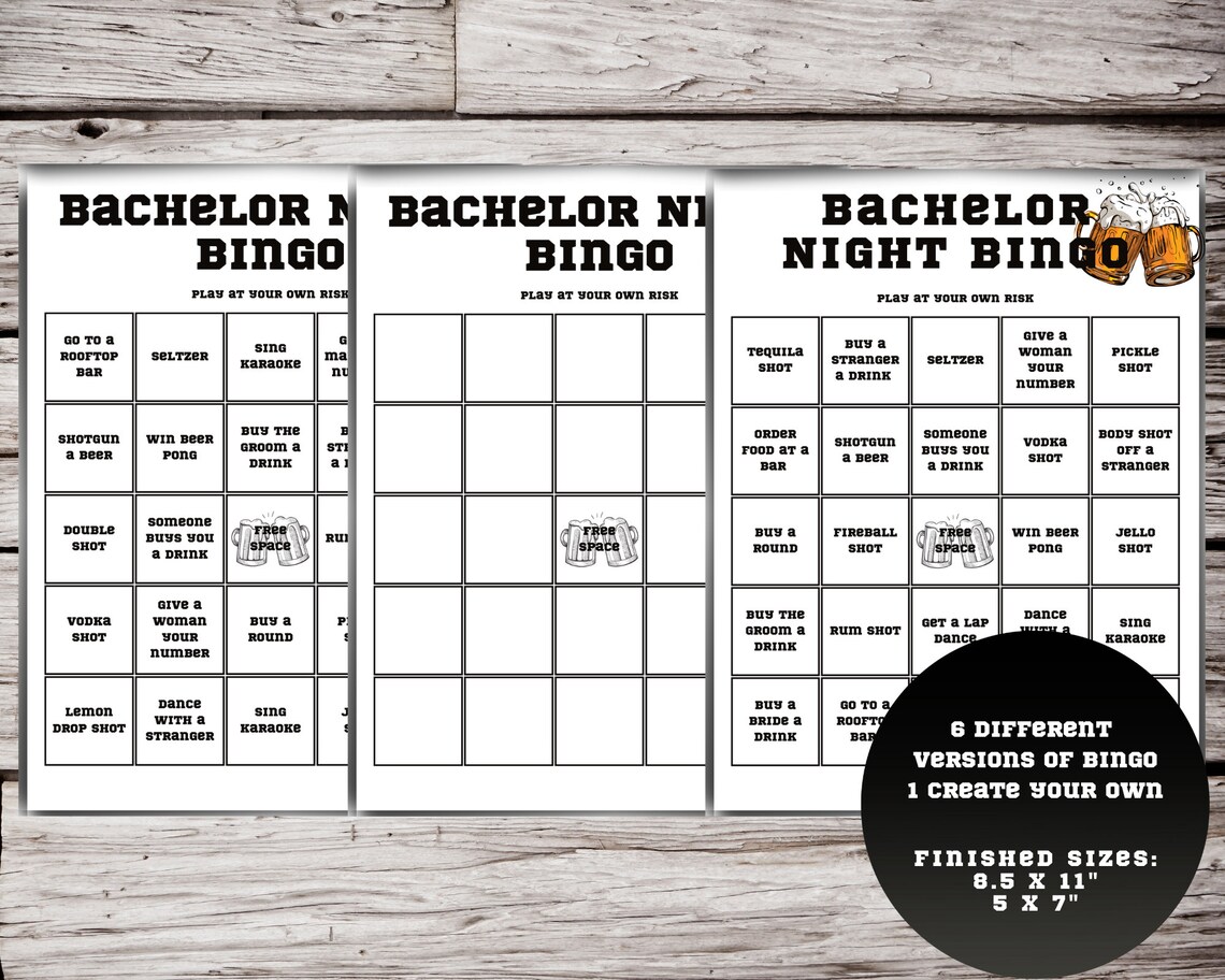 Bachelor Party Games Bundle Pack, Scavenger Hunt, Who Knows the Groom ...