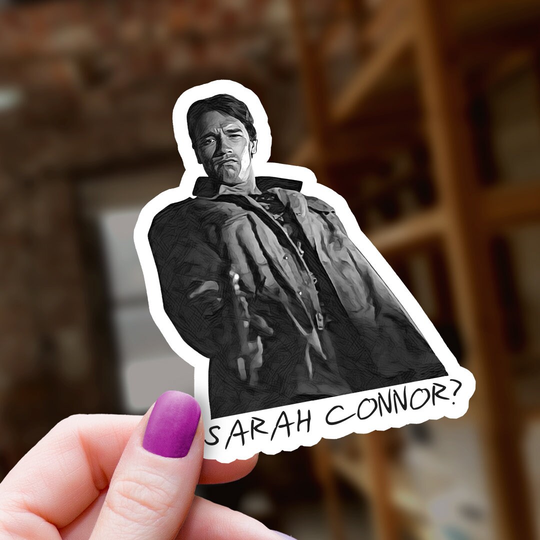 Hand-drawn Arnold Schwarzenegger Terminator Sticker 100% Waterproof ...