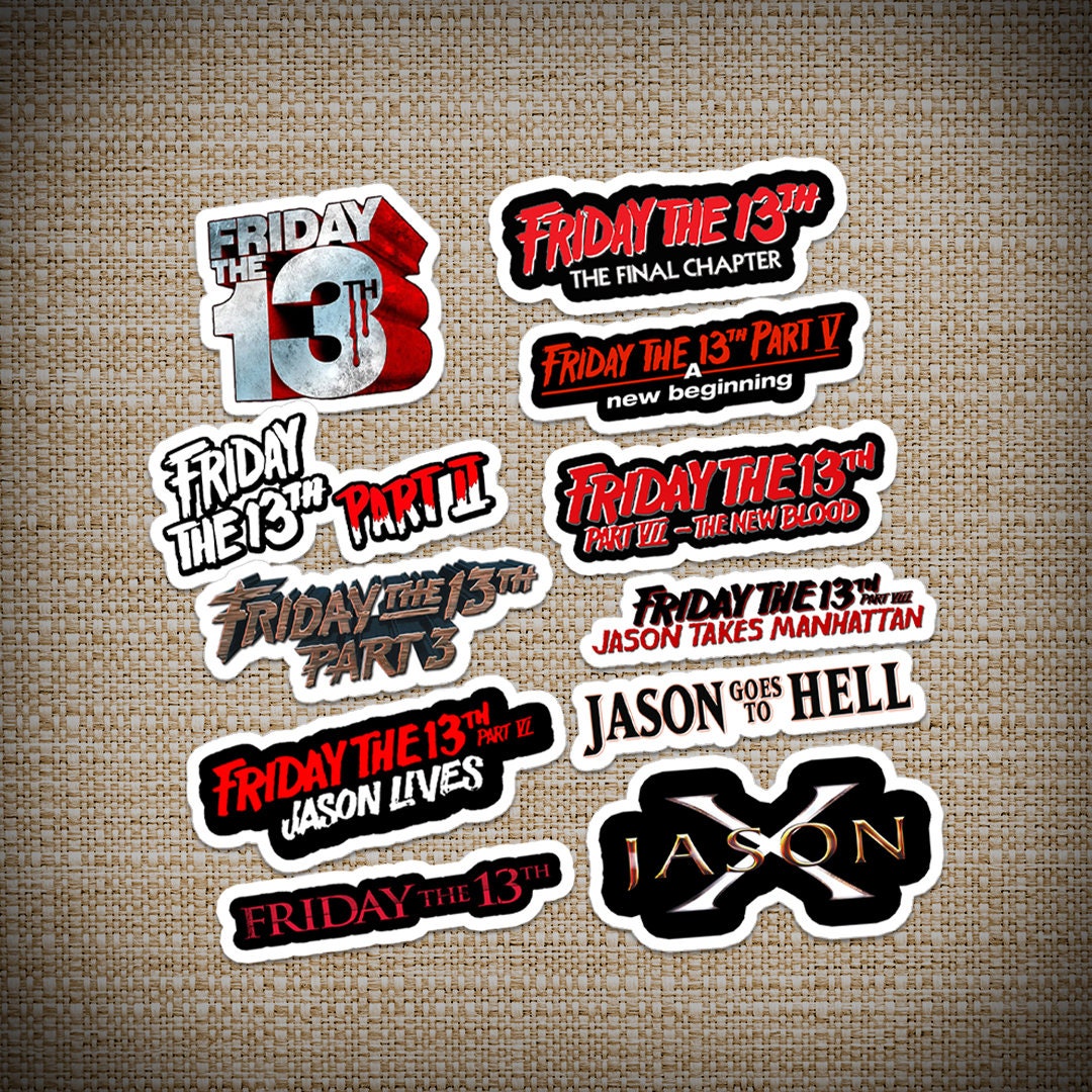 Friday the 13th Stickers Friday the 13th Logo Decals Ship Free With ...