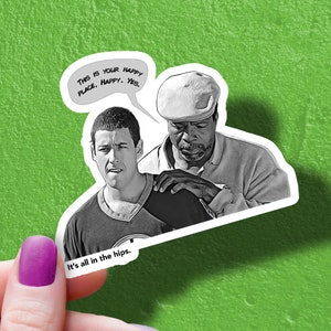 Amazing Happy Gilmore Sticker All in the Hips Chubbs Vinyl Sticker Adam ...