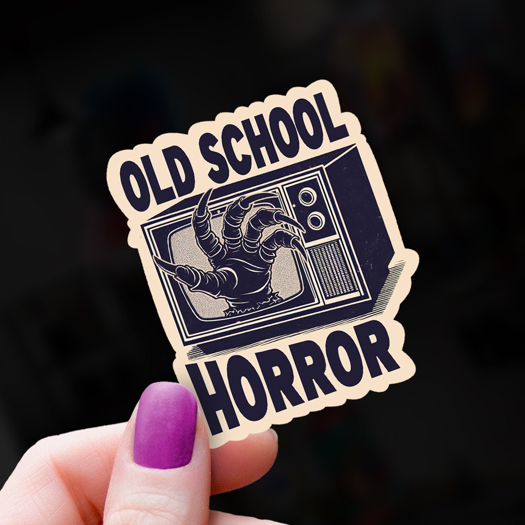 Tube TV Old School Horror Sticker Classic 90s Decal VHS Inspired Retro ...