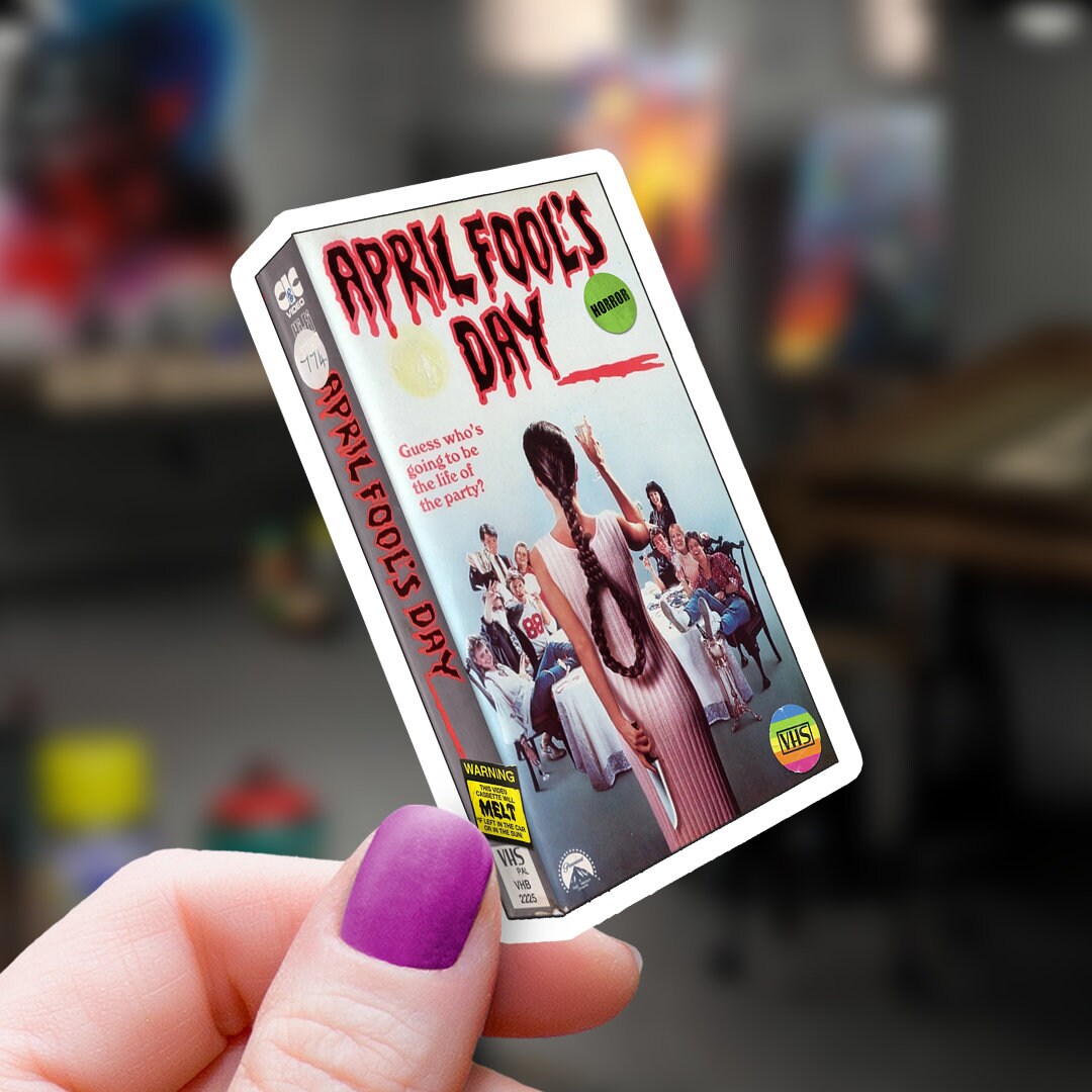 April Fool's Day VHS Vinyl Horror Movie Sticker Our April Fool's Day ...