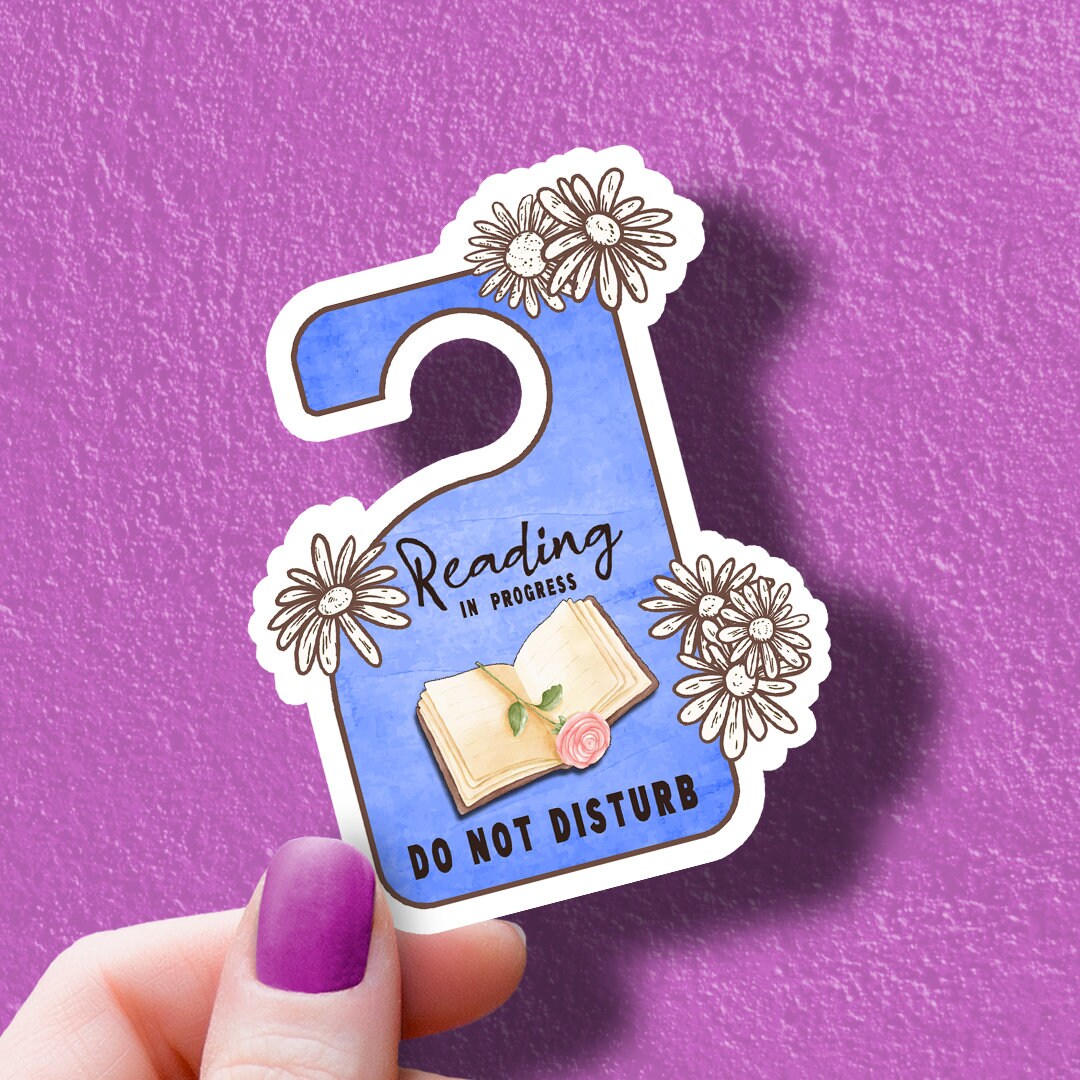 Reading in Progress Do Not Disturb Vinyl Sticker Book Lover Gift ...