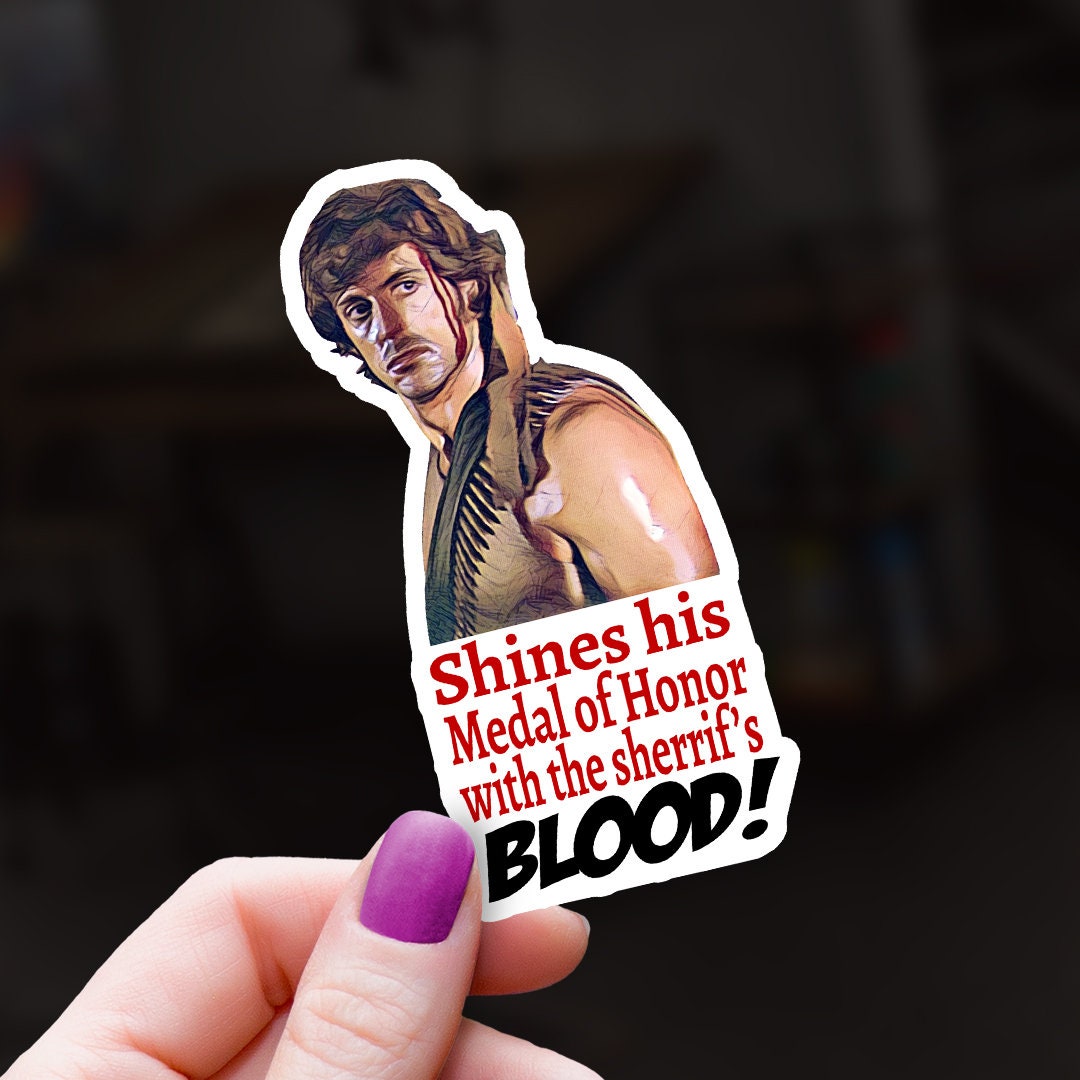 First Blood John Rambo Sticker First Blood Rambo Sylvester Stallone ...