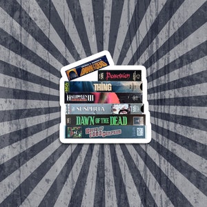 Vintage VHS Horror Stack Sticker Retro Vinyl Decal Horror Movie Fan ...