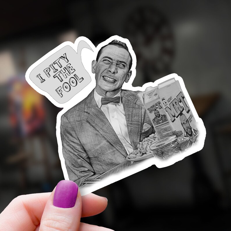 100% Waterproof Pee-wee Herman Mr. T Cereal I Pity the Fool - Etsy