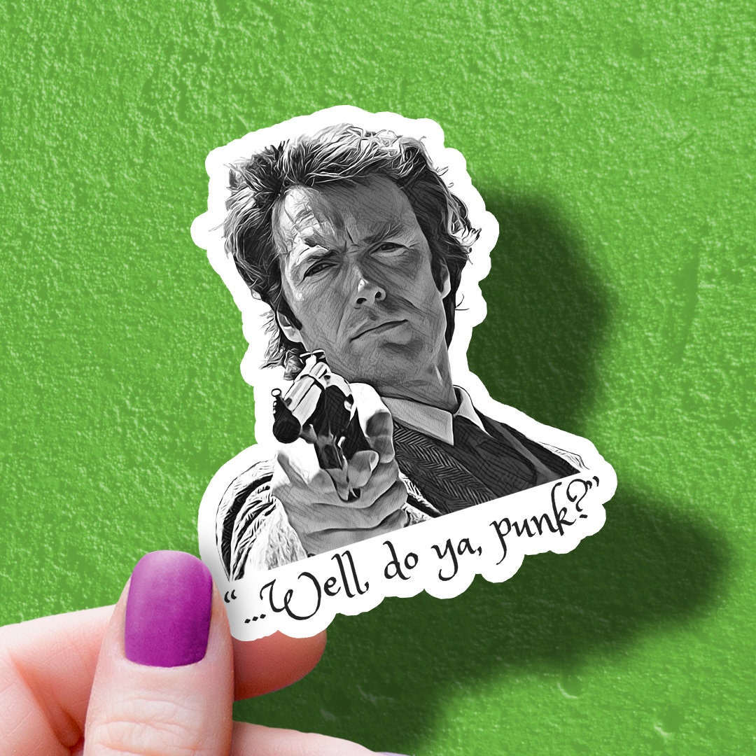 Hand-drawn Dirty Harry Sticker Clint Eastwood Sticker Ships Free With ...