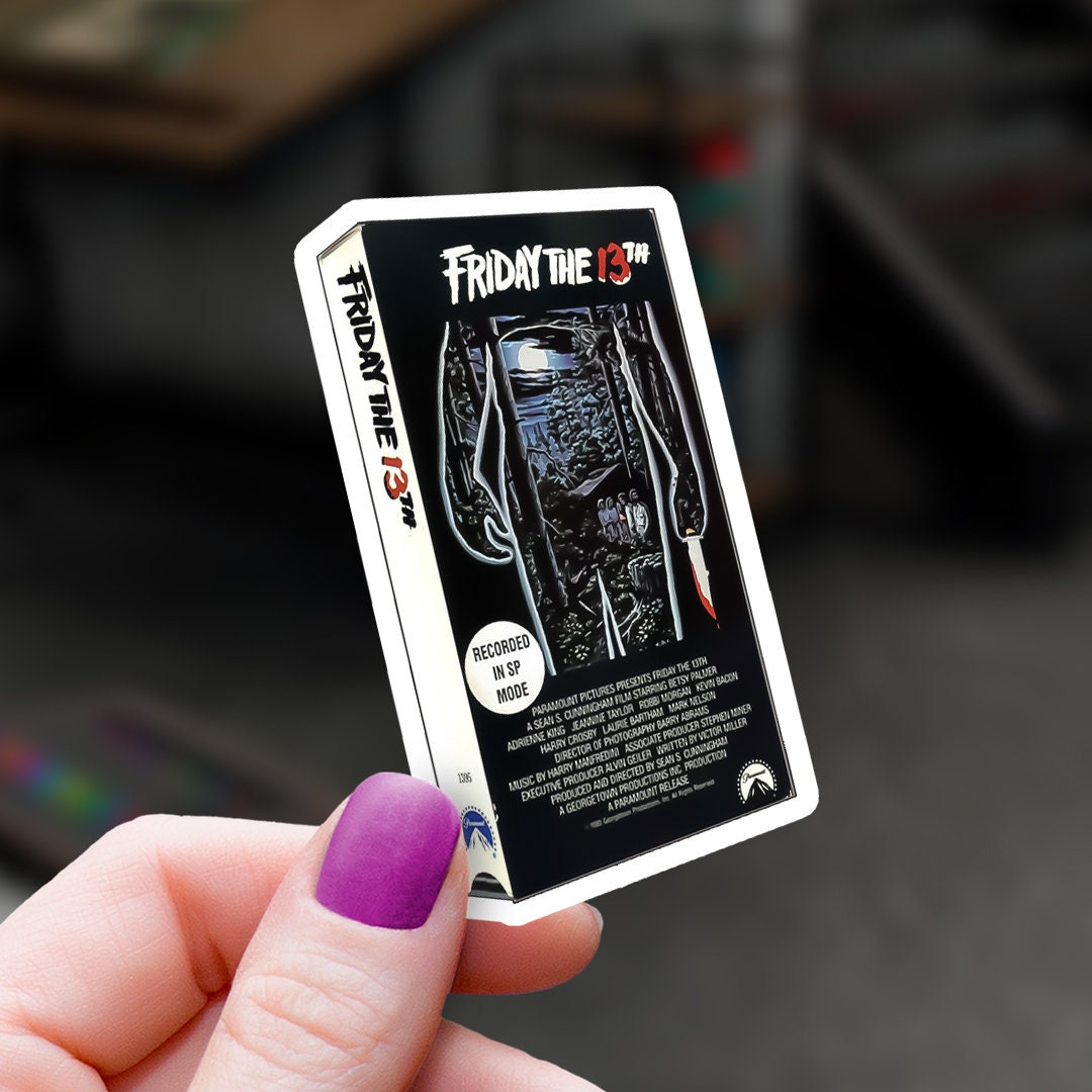 VHS Box Art Vinyl Friday the 13th Sticker Our Friday the 13th Decals ...