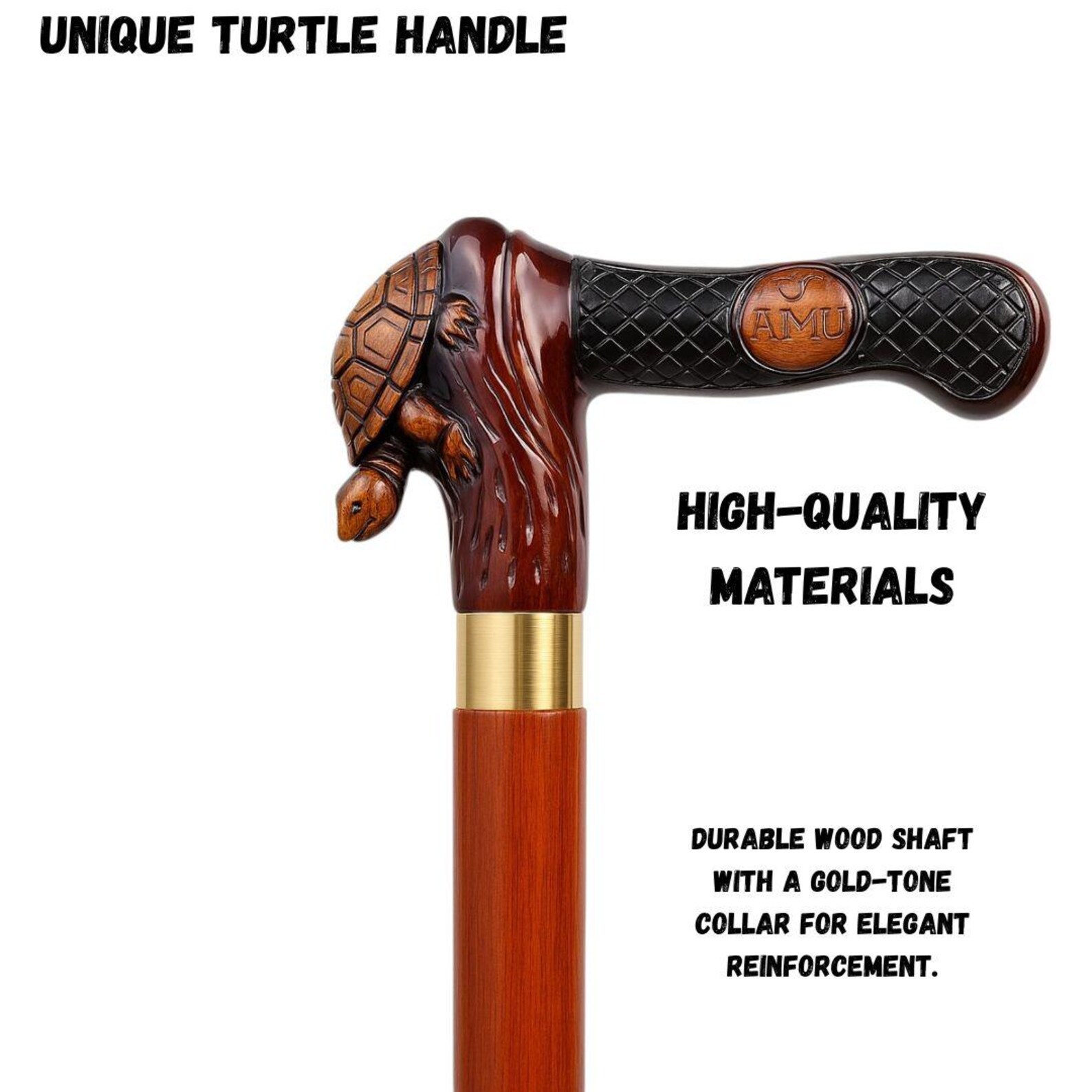 Hand Carved Turtle Walking Stick: Ergonomic Wooden Cane, 36" - Etsy