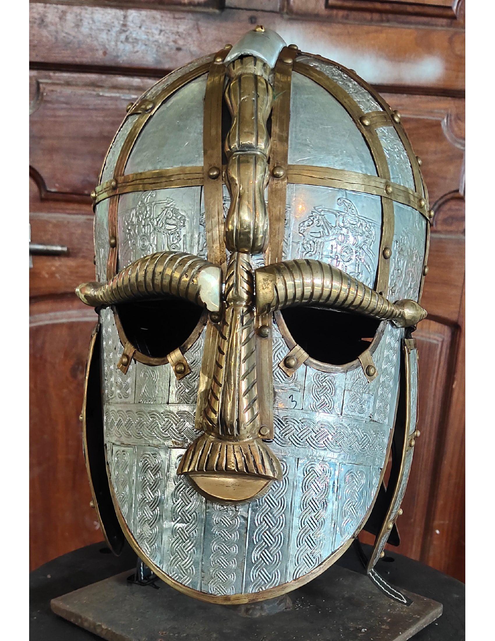Medieval Sutton Hoo Warrior Helmet Viking Vendel Helmet Replica Anglo ...