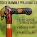 Hand Carved Turtle Walking Stick: Ergonomic Wooden Cane, 36" - Etsy