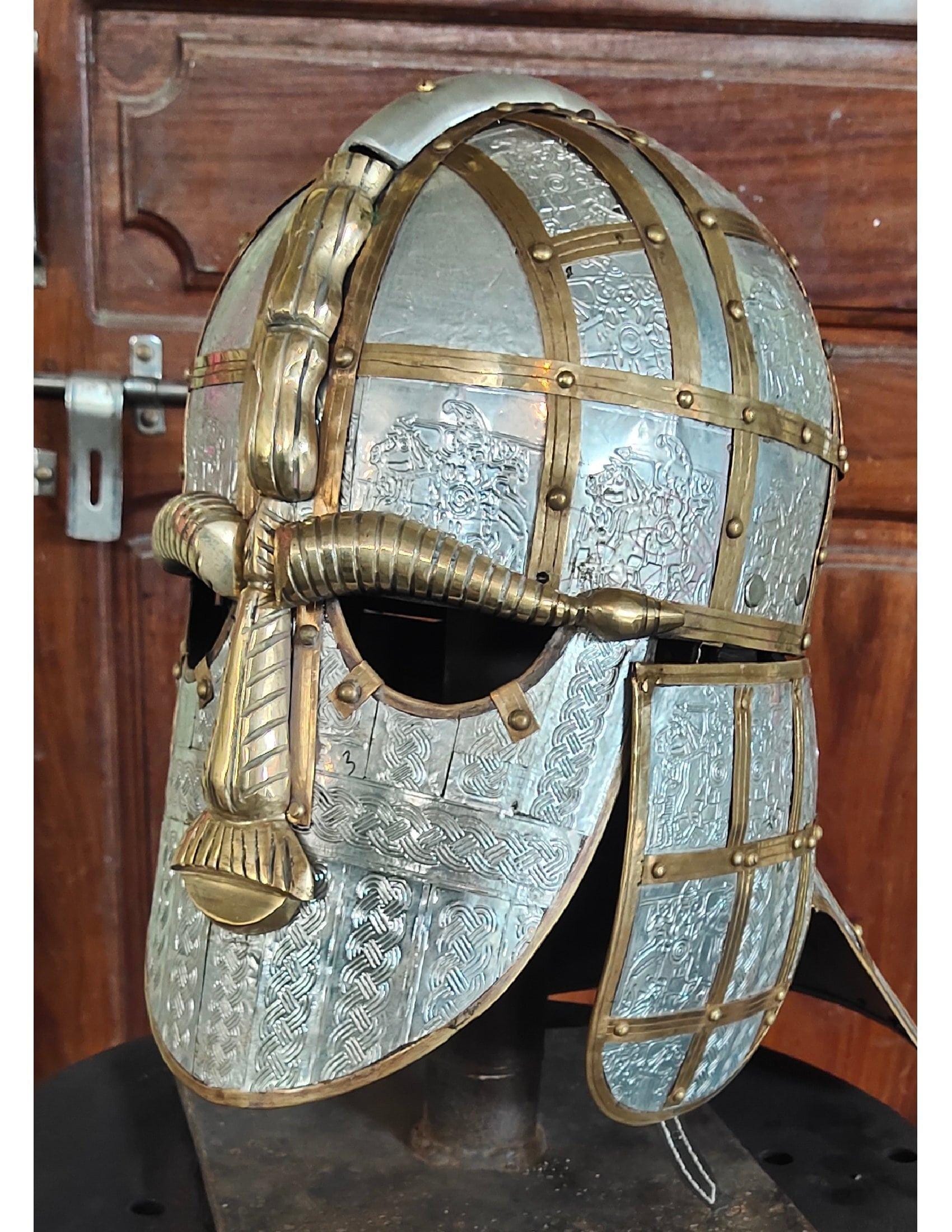 Medieval Sutton Hoo Warrior Helmet Viking Vendel Helmet Replica Anglo ...