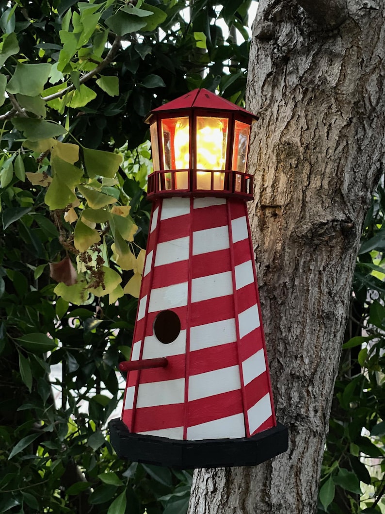 Lighthouse Birdhouse Plans (optional Solar Panel) - Etsy