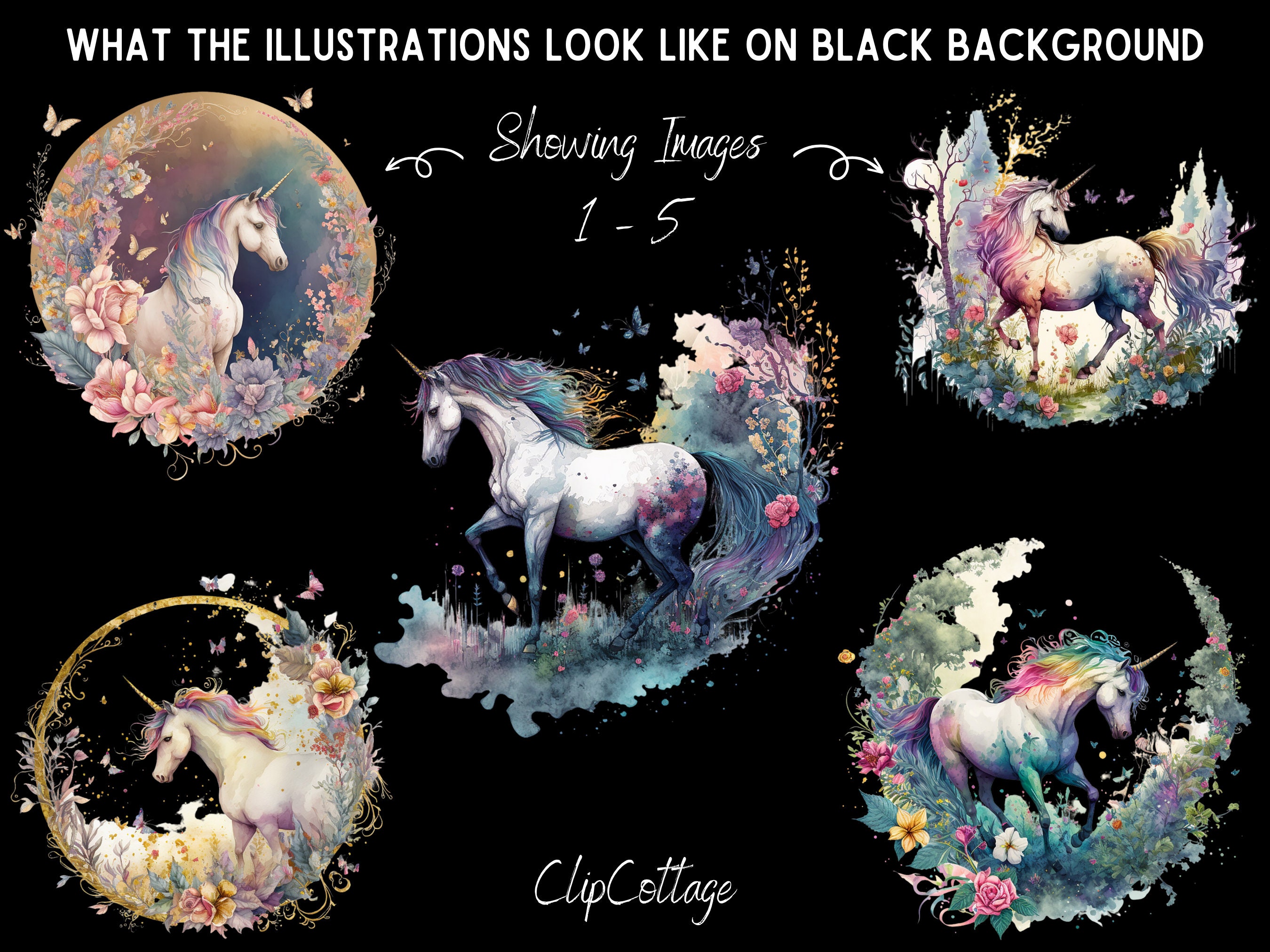 Unicorns Clipart PNG Sublimation Bundle 20 Transparent - Etsy UK