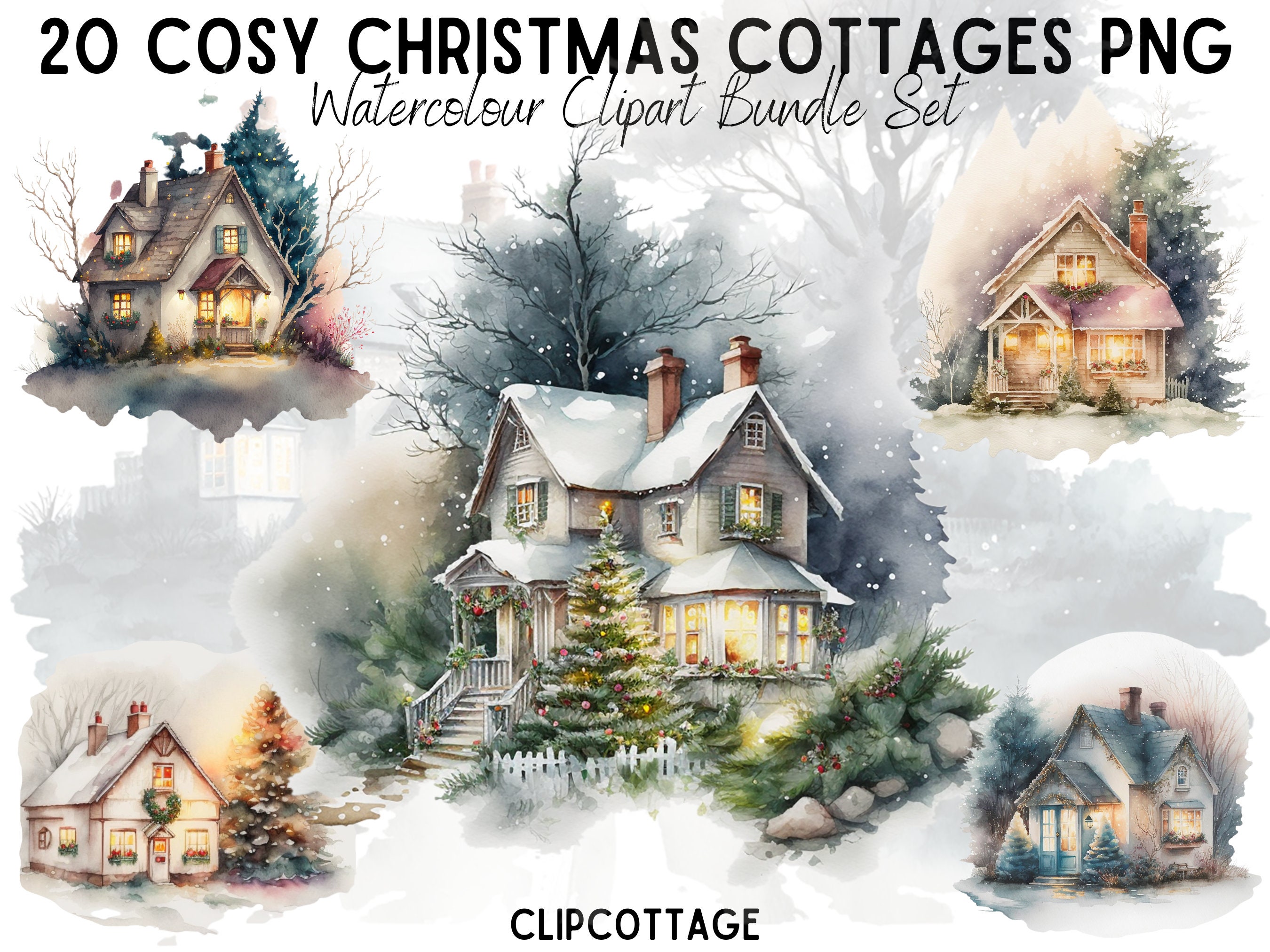 Christmas Cottage Clipart