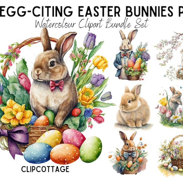 Bunny Clipart - Etsy