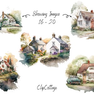 Cottage Clipart PNG Sublimation Bundle | 20 Transparent Landscape ...