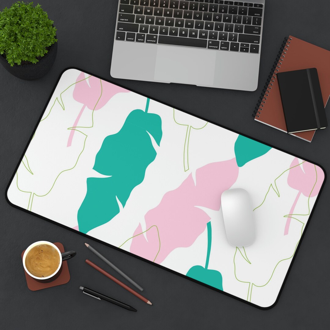Tropical Leaf Desk Mat | Tropical Wall Art | Home Tropical Decor | Palm ...