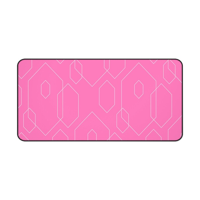 Hot Pink Desk Mat | Office Desk Mat | Minimalistic Design | Cute Desk ...