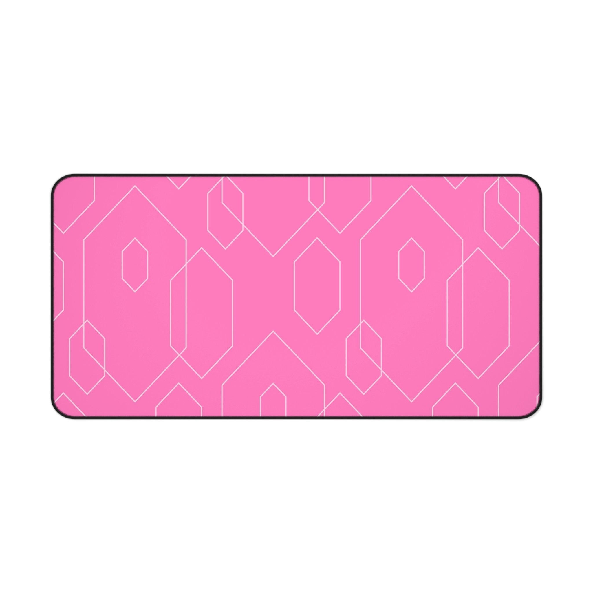 Hot Pink Desk Mat | Office Desk Mat | Minimalistic Design | Cute Desk ...