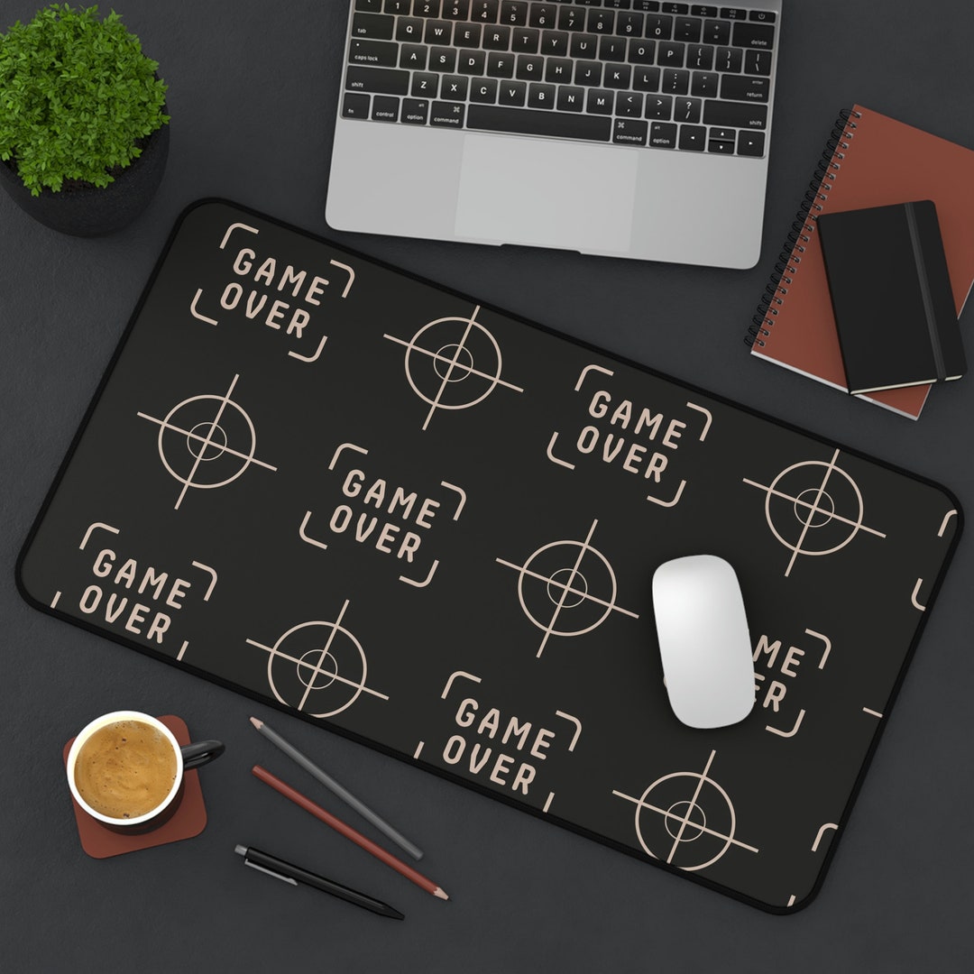 Gamer Desk Mat, Retro Gaming Mousepad, Game Over Design, Gamer Gift ...