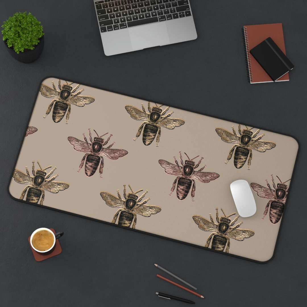 Bee Mouse Pad With Bee Art Whimsical Decor for the Office Mousepad Desk ...