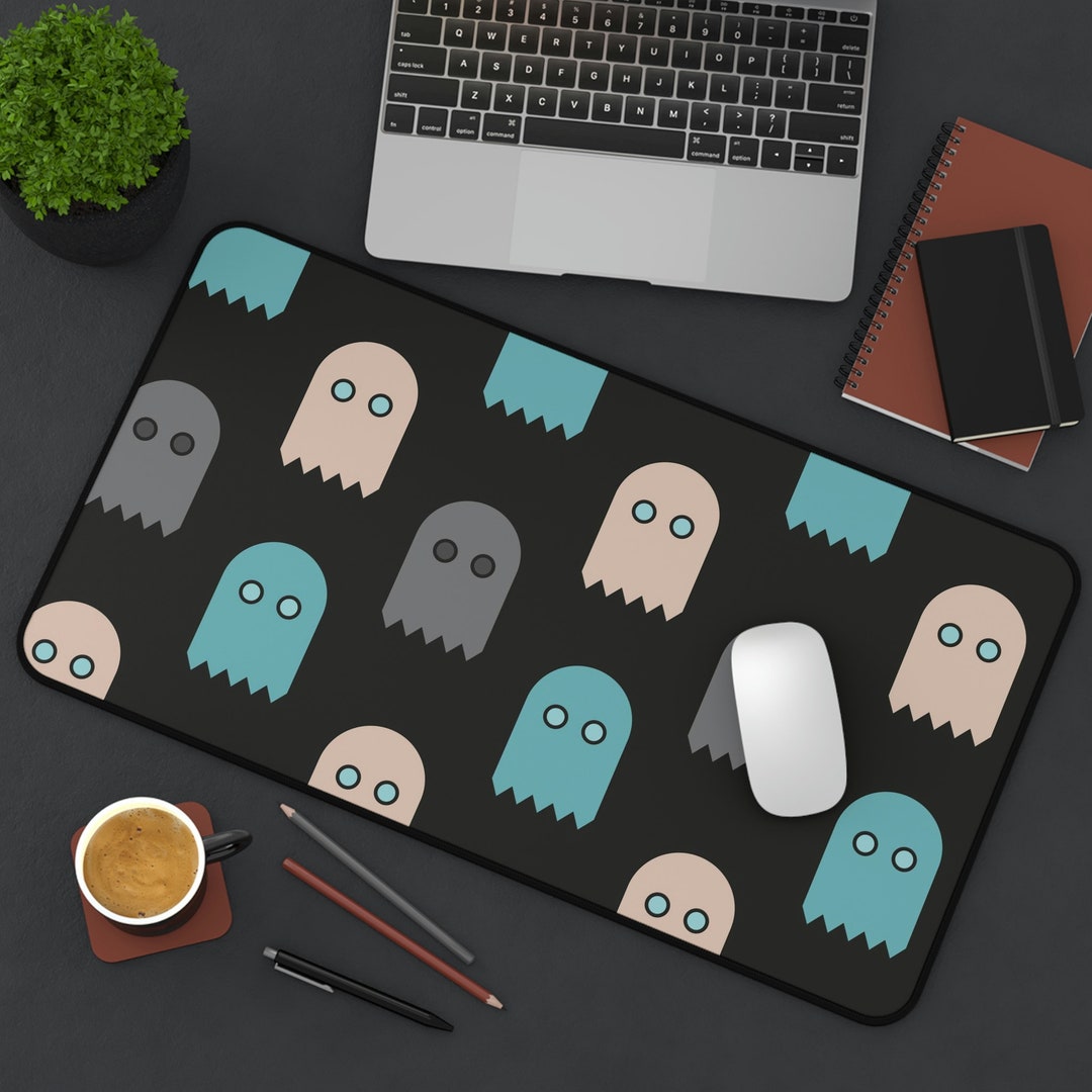 Retro Arcade Desk Mat, Ghosts, Retro Video Game, Gaming Mouse Pad ...