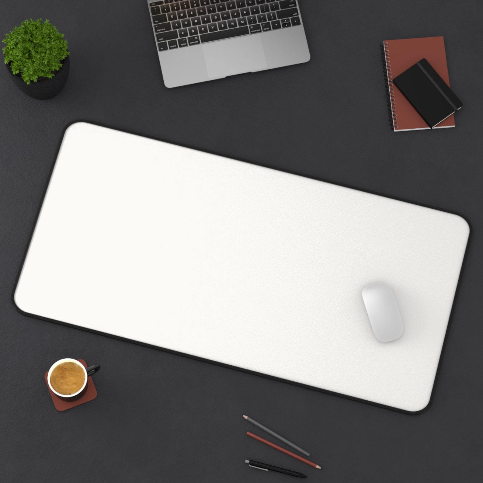 Off White Desk Mat, Light Mouse Pad, Simple Neutral Mousepad, Desk ...