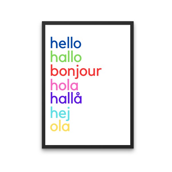 Hello Poster - Etsy