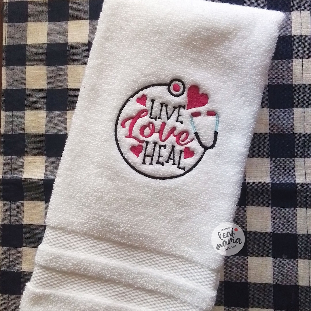 Nurse Towel Medical Hand Towel Gift for Medical Staff Embroidered Nurse ...