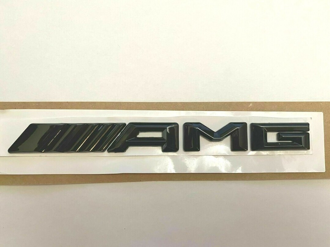 Gloss Black Amg Letters Trunk Emblem Badge Sticker for - Etsy