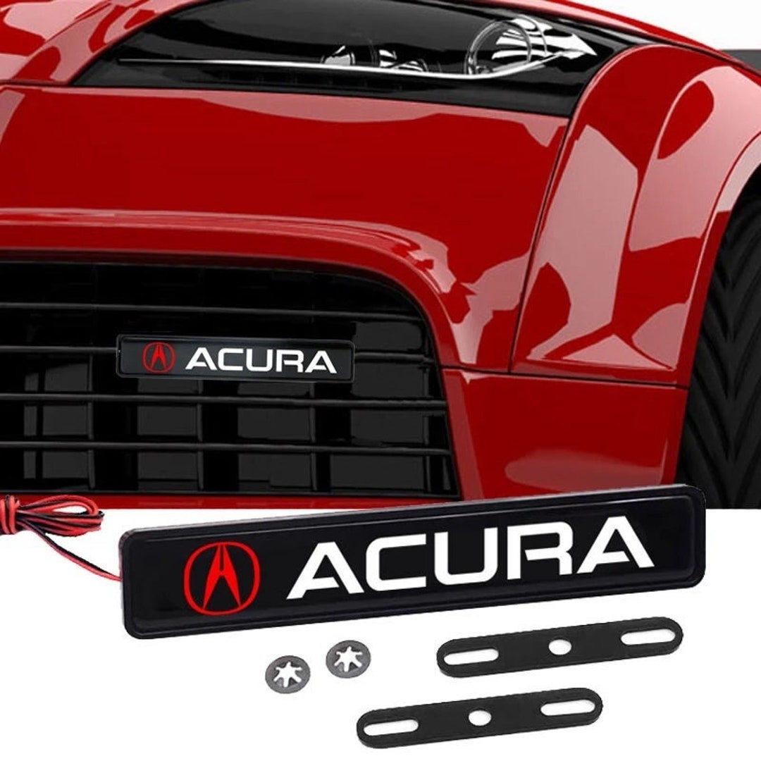 Fits for Acura Red Led Light Car for Front Grille Badge Illuminated ...