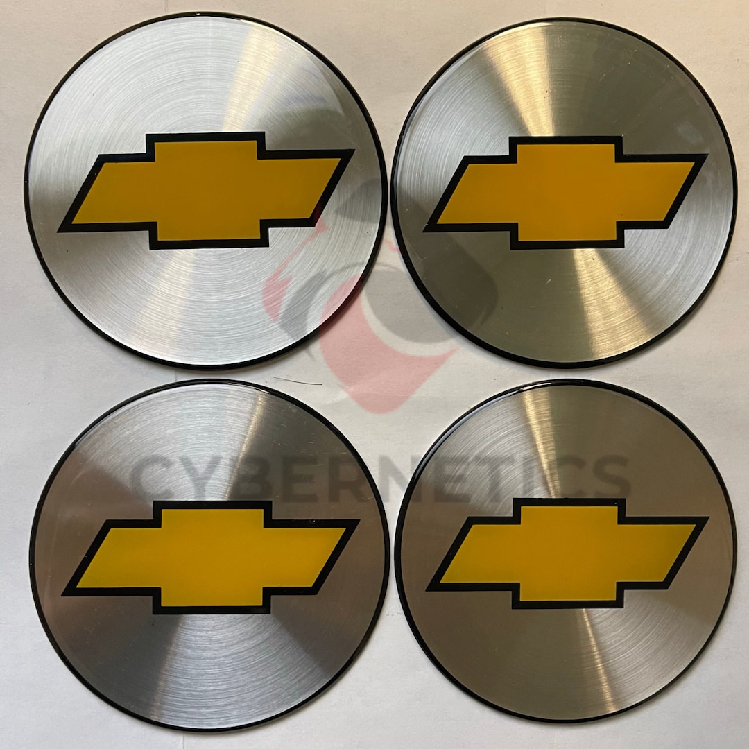 4pcs Chevy Badge 3.25 88mm Wheel Center Hub Caps Logo Stickers Silver ...