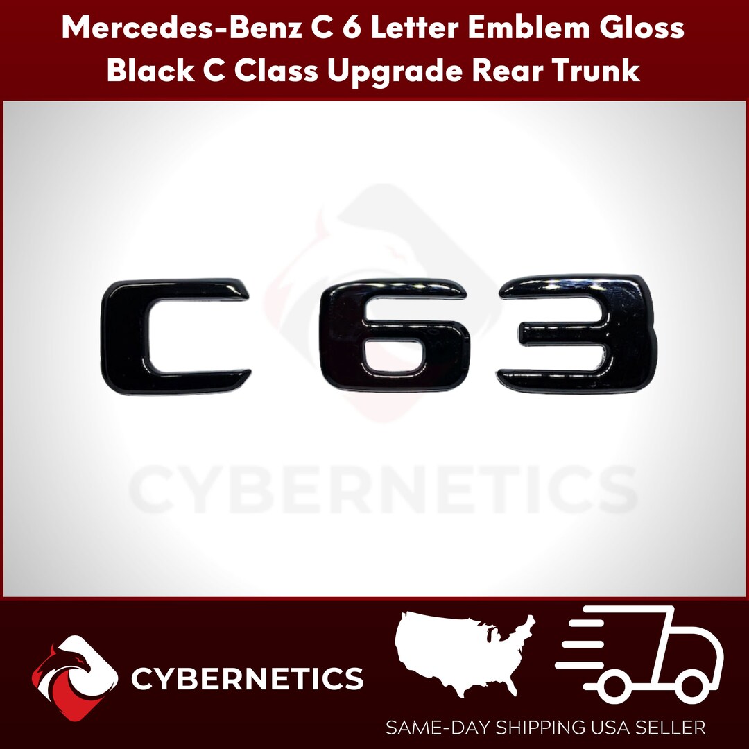 Amg C63 C 63 Letter Amg Emblem Gloss Black Trunk Rear Mercedes Benz ...