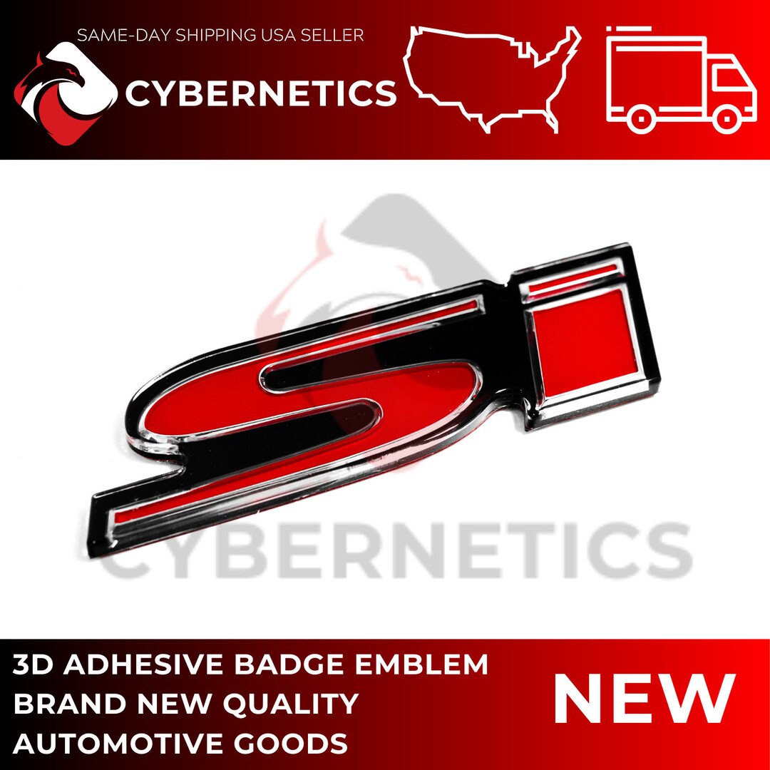 NEW LOGO Red Si Emblem Fits Honda Civic SI 2DR 4DR Trunk Rear Badge ...