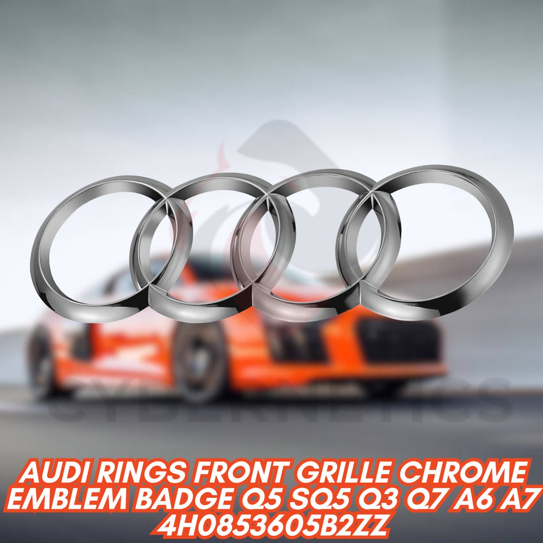 Audi Rings Front Grille Chrome Emblem Badge Q5 SQ5 Q3 Q7 A6 A7 ...