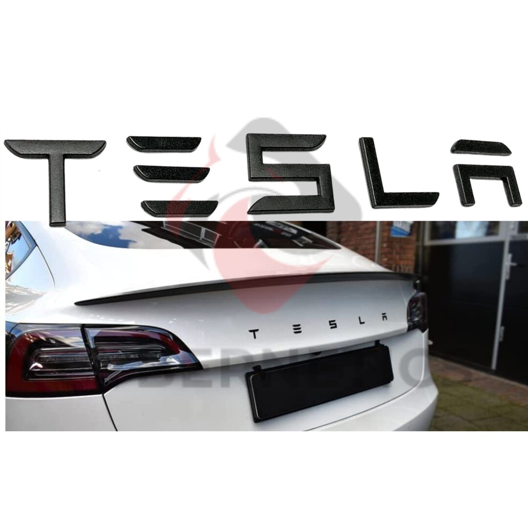 Trunk tesla Letters Emblem Badge for Tesla Model 3 & Y Usa Seller Same ...