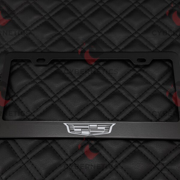 Black Cadillac License Plate Frame - Etsy