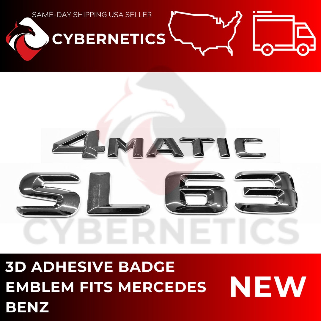 SL63 4matic Mercedes Rear Trunk Nameplate Badge Emblems NUMBERS Letters ...